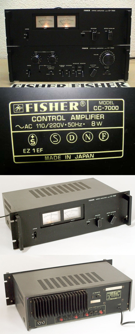 2-х блочный стерео усилитель: FISHER CC+CP 7000 (состояние 4. цвет ...